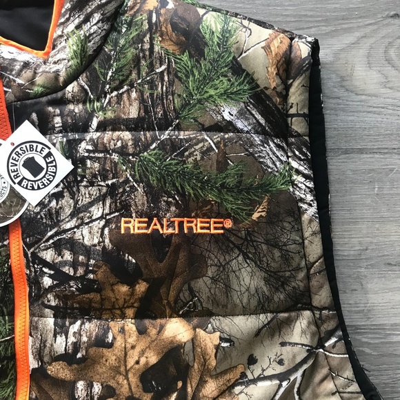 Realtree | Jackets & Coats | Realtree Hunting Vest Reversible Black ...